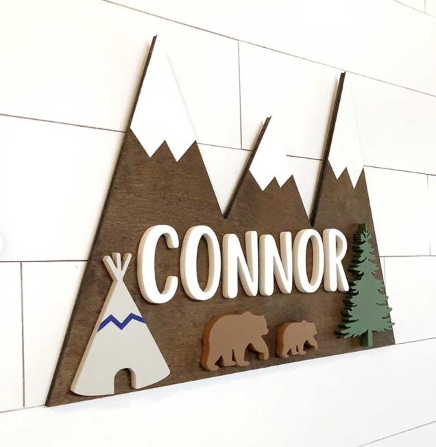 21 Wild personalized wood signs for adventure themed nurseries - The ...