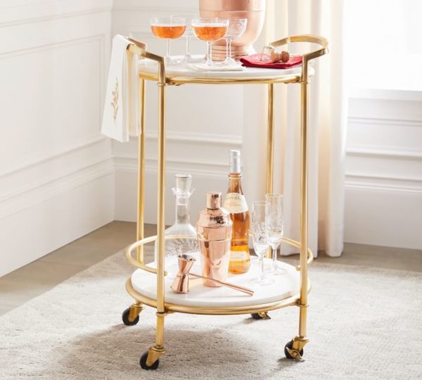 Gold Bar Carts For At-Home Glam After A Long Day - The Mood Guide