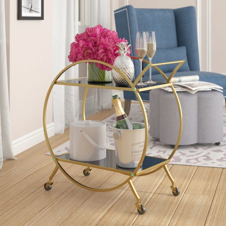 Gold Bar Carts For At-Home Glam After A Long Day - The Mood Guide