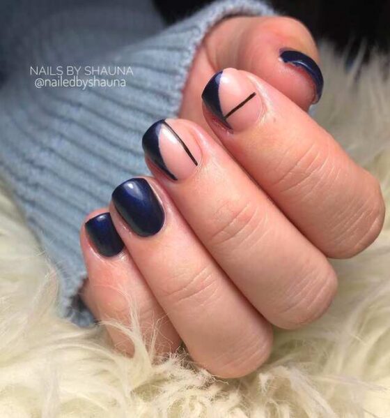 37 Navy Blue Nails To Try Even After January Blues Are Gone - The Mood ...