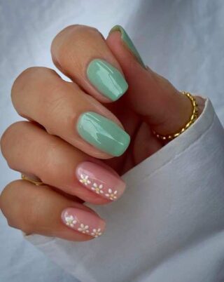 41 Light Green Nails Ideas (Matcha, Sage, Jade, etc) For a Soft ...