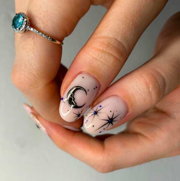 39 Celestial Nails Designs For Your Next Cosmic Manicure - The Mood Guide