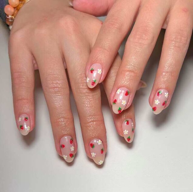 45 Strawberry Nails Art & Design For A Sweet Manicure - The Mood Guide