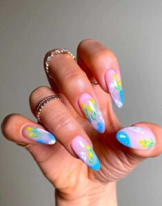 Blue and Yellow Nails Designs To Try Right Now - The Mood Guide