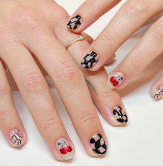 25+ Cherry Nails Designs To Try Right Now - The Mood Guide