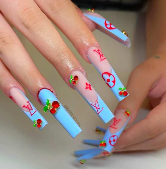 25+ Cherry Nails Designs To Try Right Now - The Mood Guide