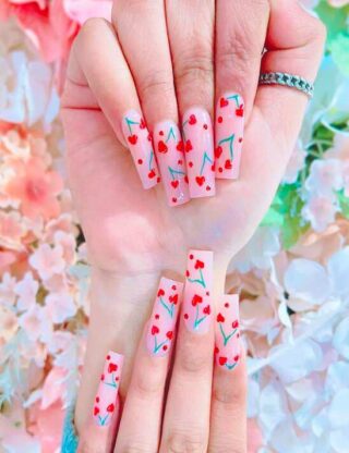 25+ Cherry Nails Designs To Try Right Now - The Mood Guide