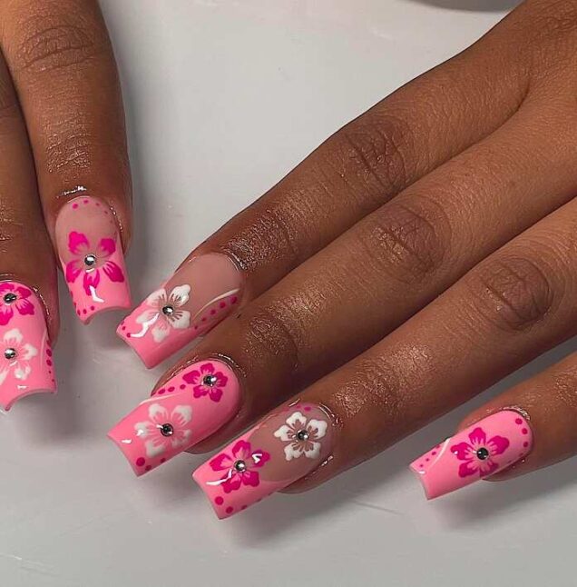 45 Pink And White Nails Designs To Try Year Round - The Mood Guide