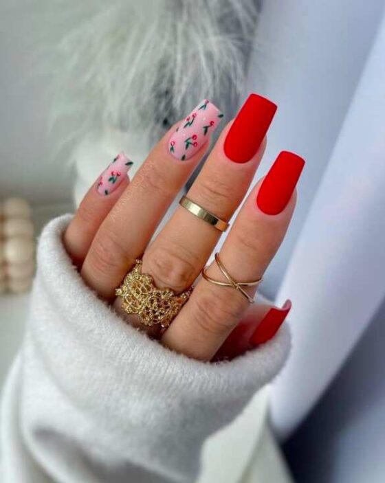 25+ Cherry Nails Designs To Try Right Now - The Mood Guide