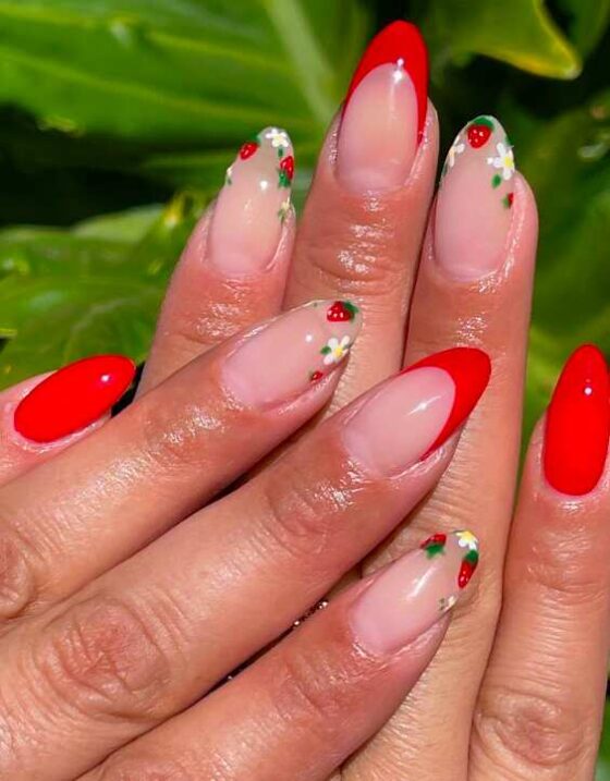 45 Strawberry Nails Art & Design For A Sweet Manicure - The Mood Guide