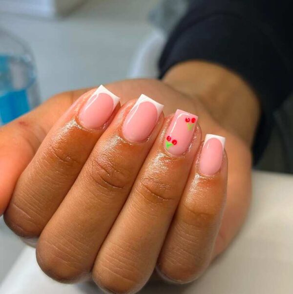 25+ Cherry Nails Designs To Try Right Now - The Mood Guide