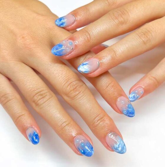 35+ Blue and White Nails Designs To Try Today - The Mood Guide