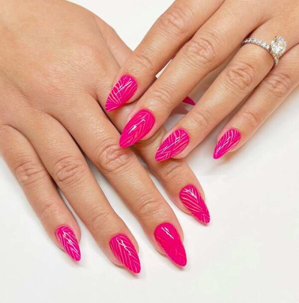 25+ Hot Pink Nails Designs To Fuel Your Barbiecore Fever - The Mood Guide