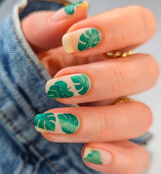 25+ Greenery Nails Ideas & Designs That Plant Moms Will Love - The Mood ...