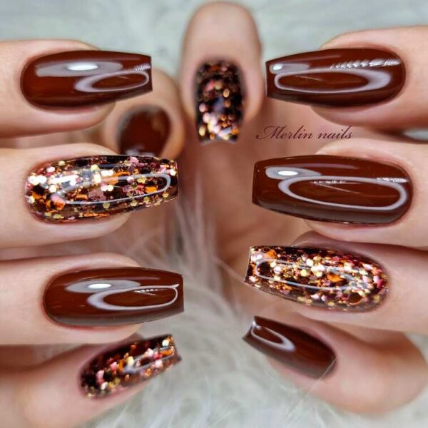 30+ Dark Brown Nails Designs To Try This Fall - The Mood Guide