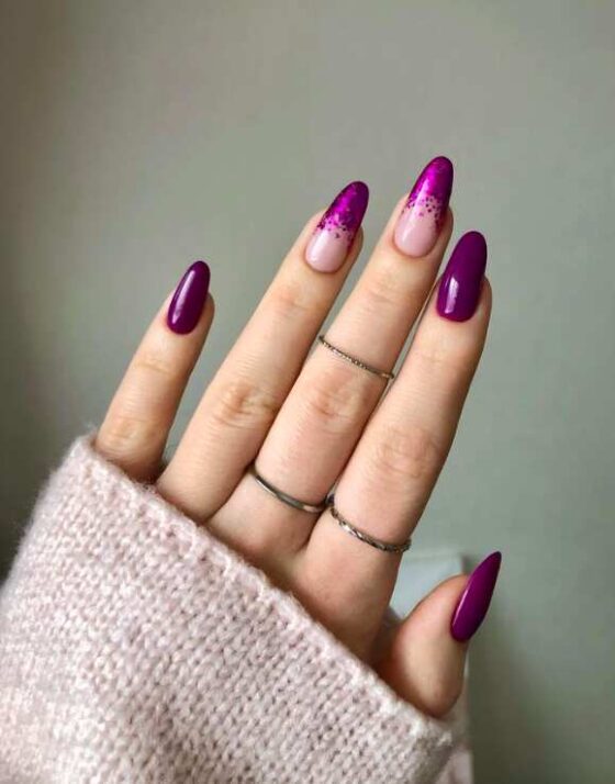 41+ Dark Purple Nails Designs & Ideas For Fall & Halloween