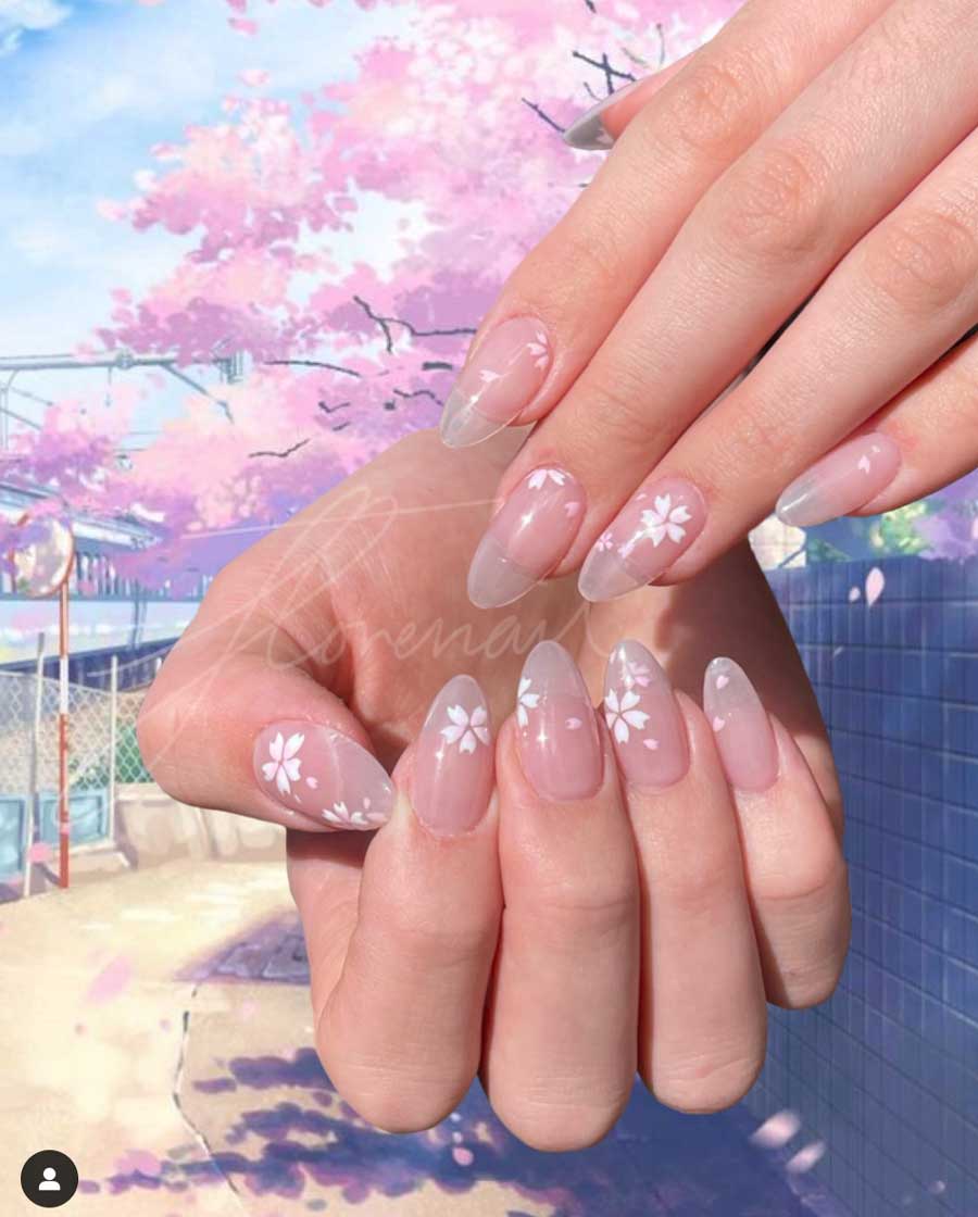 30+ Cherry Blossom Nails That Are Perfect for Spring Summer & Weddings ...