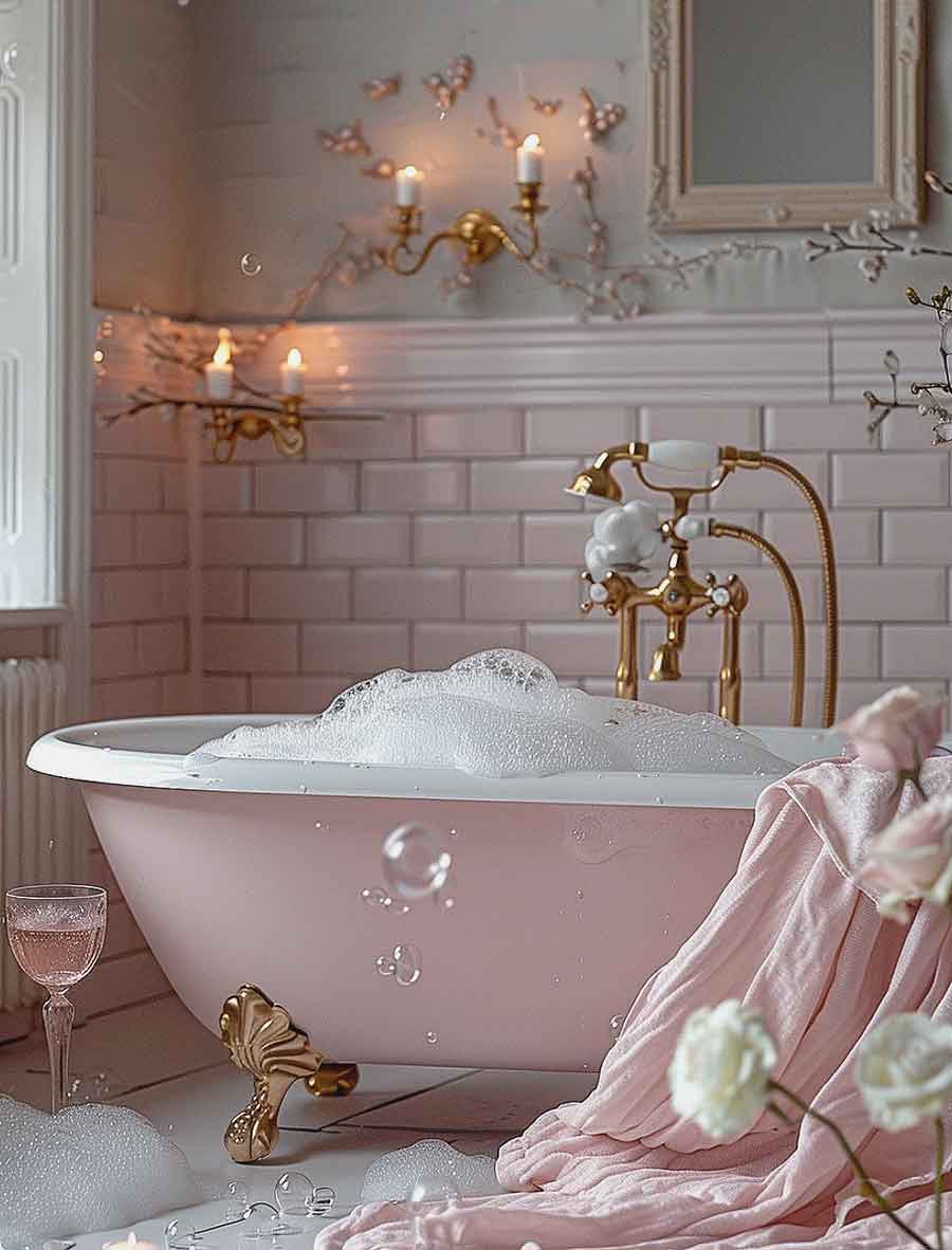 Coquette Bathroom Ideas to Indulge in a Parisian Chic Relax Time (from ...
