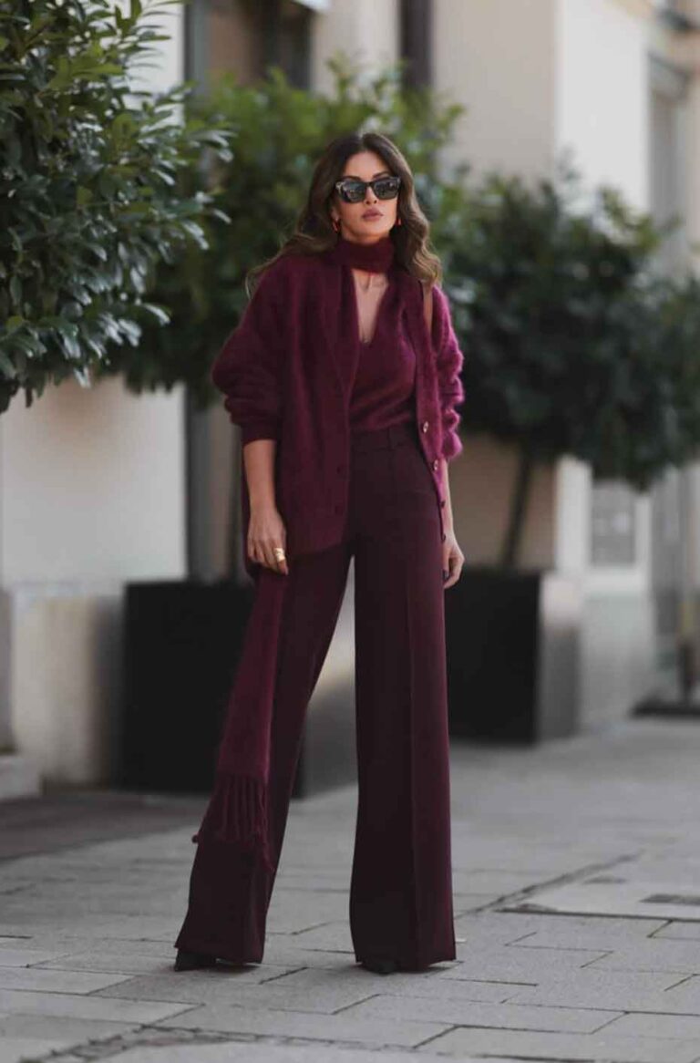 The Chicest All Burgundy Outfit Ideas for Winter - The Mood Guide
