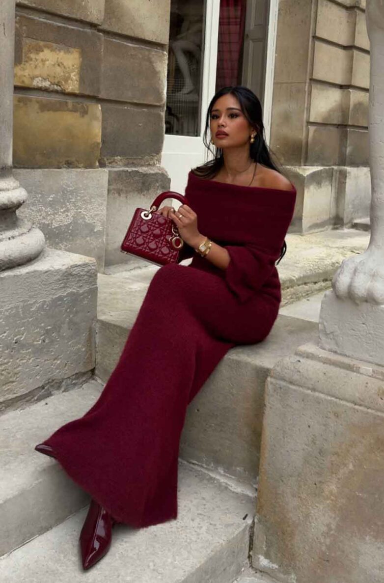 The Chicest All Burgundy Outfit Ideas for Winter - The Mood Guide