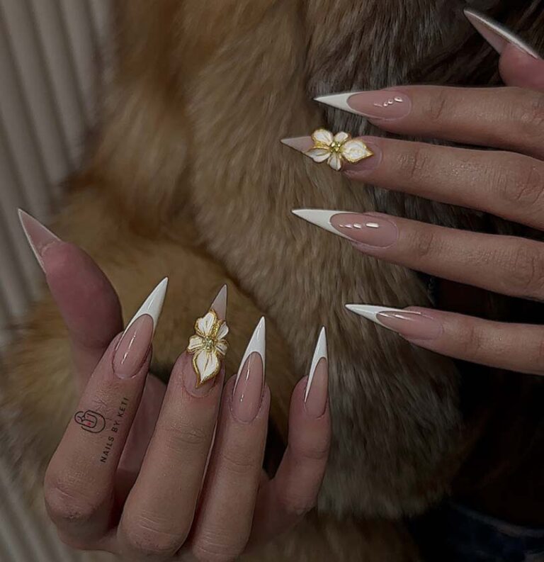 30 White Flower Nails Ideas (Daisy, Easy, Realistic) - The Mood Guide