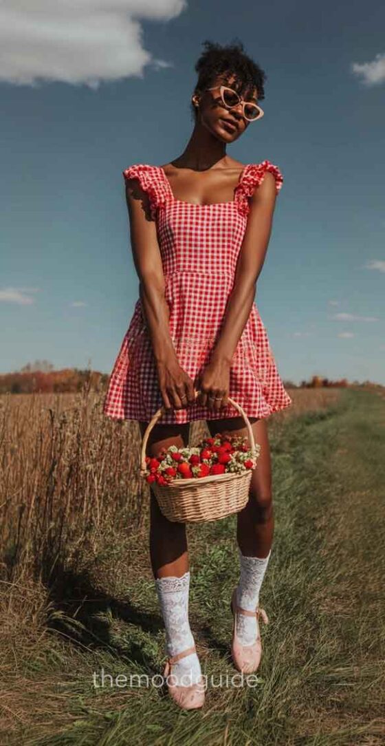 Red Gingham Aesthetic Fever: 50 Ways to Style your Outfits - The Mood Guide