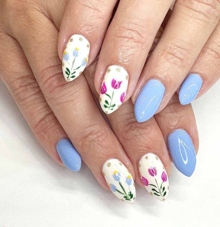 Simple Flower Nails: Easy DIY Floral Nail Art Ideas for Beginners - The ...