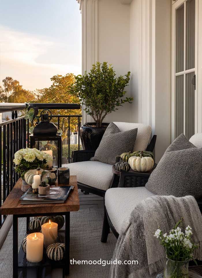15 Fall Balcony Decor Ideas for Every Aesthetic (from Cozy to Spooky ...