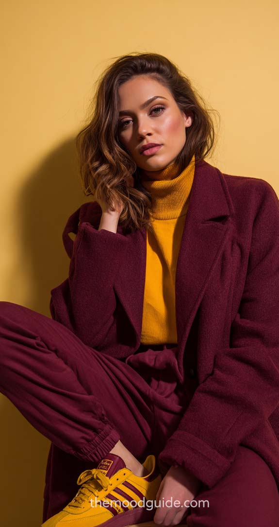 12+ Burgundy Color Blocks to Try this Winter